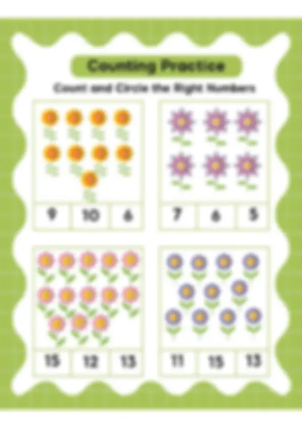First Grade Mathematics Counting Exercises | Study notes Mathematics ...