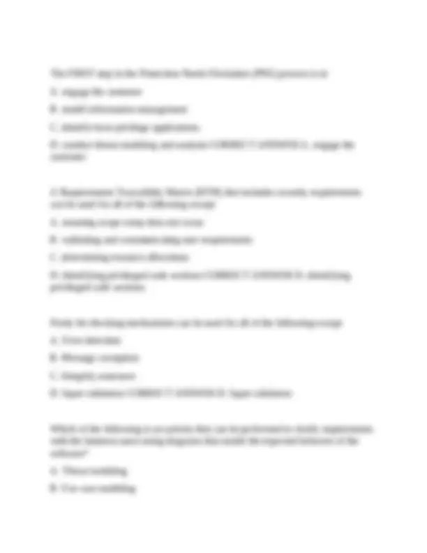 CSSLP Domain 2 - Secure Software Requirements questions with correct answers | Exams Computer ...