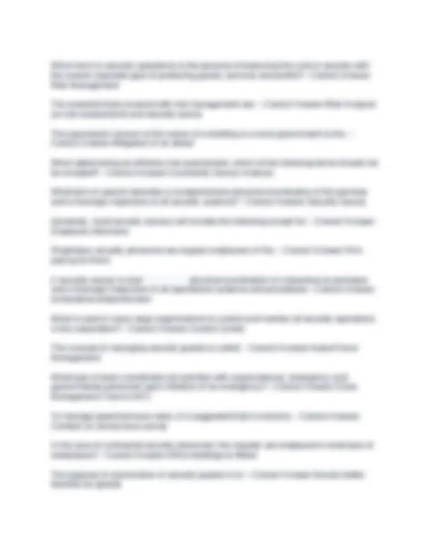 Private Security Exam Review With 100% Correct And Verified Answers ...