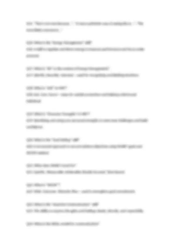 Master Resilience Training Level 1 Course (Flashcards for the entire ...