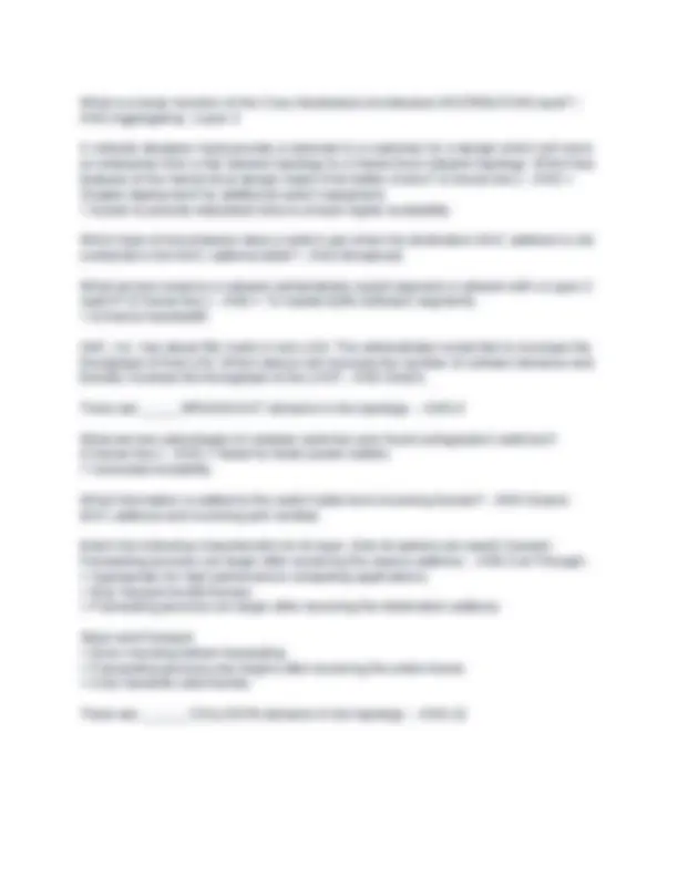 Cisco - CCNA Routing and Switching Essentials Exam 1-Graded A | Exams Advanced Education | Docsity