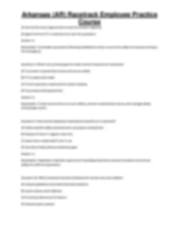 Arkansas (AR) Racetrack Employee Practice Course | Exams Technology ...