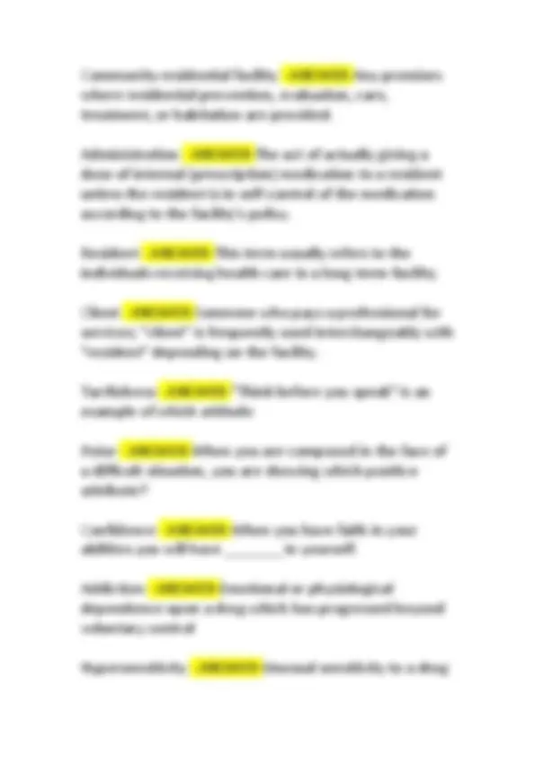 Level 1 Medication Aide final exams with correct answers and verified ...