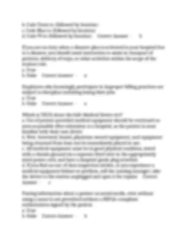 Hospital Orientation – Questions With Applicable Solutions | Exams ...