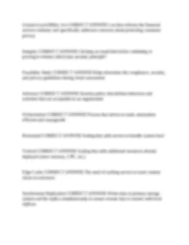 CompTIA Cloud Essentials questions with correct answers | Exams Computer Science | Docsity