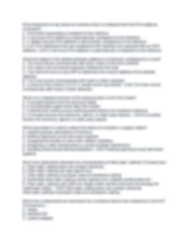 Cisco Networking Fundamentals Final Exam Questions and Answers | Exams Advanced Education | Docsity