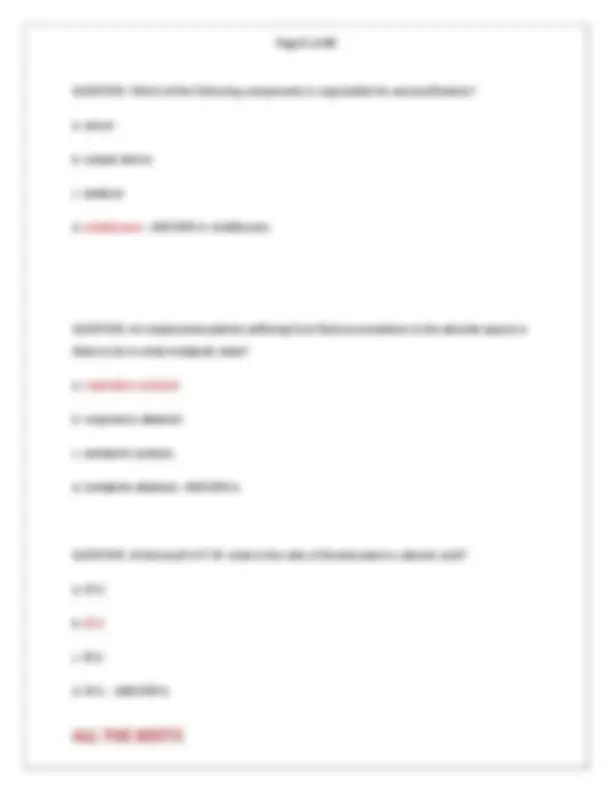 CSMLS (Medical Laboratory Science) Chemistry & Hematology EXAM COMPLETE ...