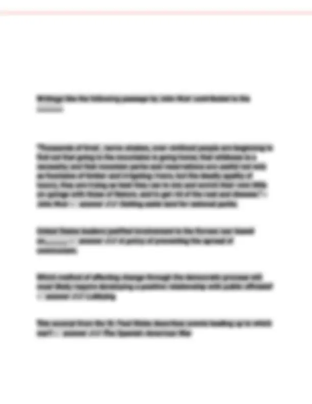 U.S. History STAAR Practice Test 2025 guide.pdf | Exams Nursing | Docsity