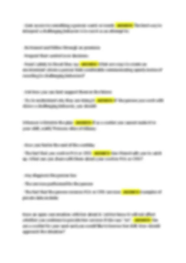 PCA/CFSS WORKER TRAINING_ COMPLETE QUESTIONS AND ANSWERS 2025 GRADED A+ ...