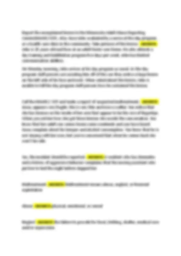 PCA/CFSS WORKER TRAINING_ COMPLETE QUESTIONS AND ANSWERS 2025 GRADED A+ ...