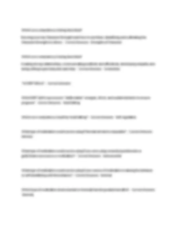 Master Resilience Training (MRT) Questions and answers with complete ...