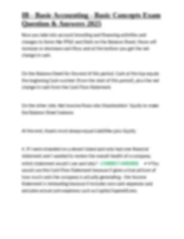 IB - Basic Accounting - Basic Concepts Exam Question & Answers 2025 ...