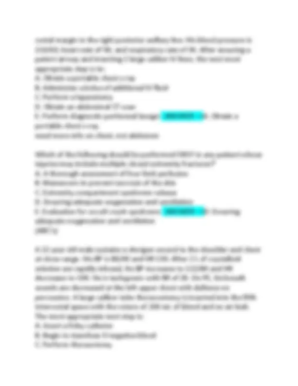 ATLS POST TEST EXAM QUESTIONS WITH COMPLETE SOLUTIONS GUARANTEED PASS ...