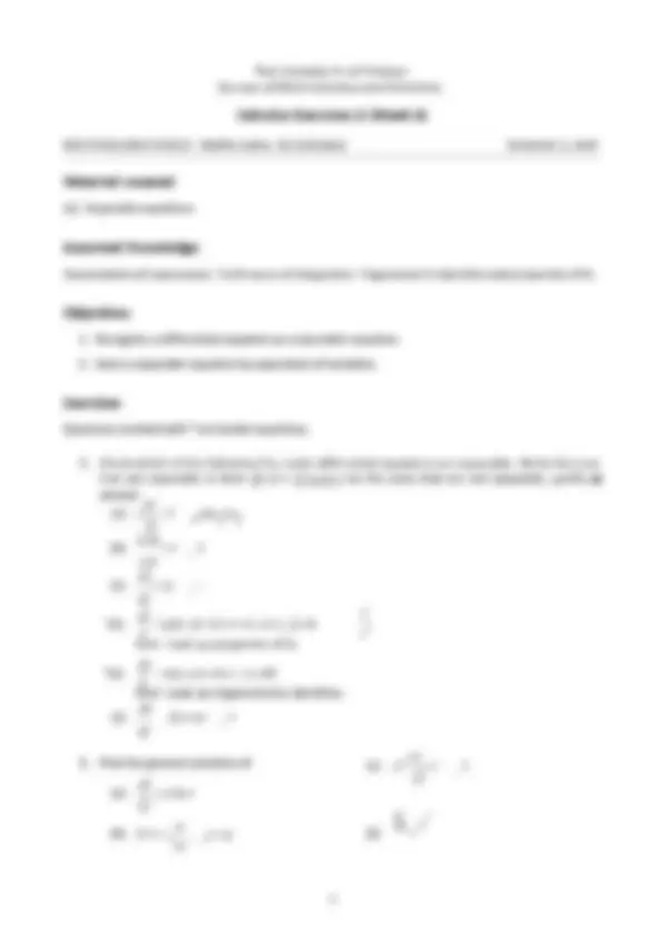 MATH1062MATH1023 Mathematics 1B (Calculus) all calculus exercise past exam 2024 sample Uni ...