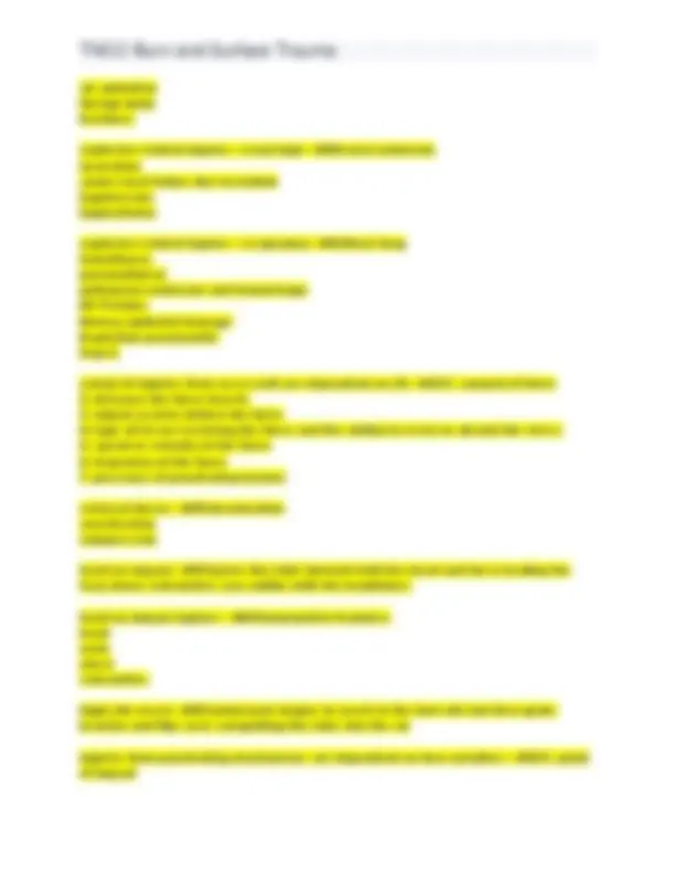 TNCC Burn and Surface Trauma.pdf | Exams Nursing | Docsity