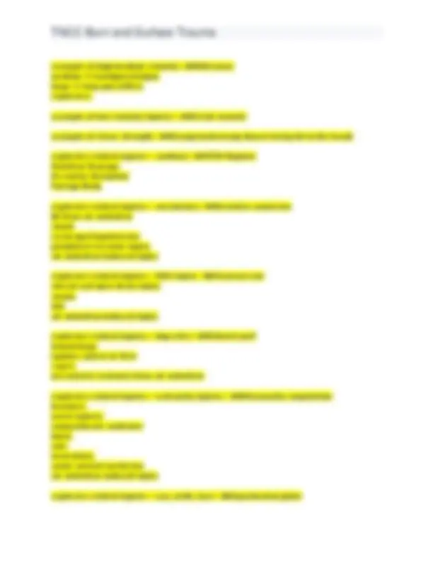 TNCC Burn and Surface Trauma.pdf | Exams Nursing | Docsity