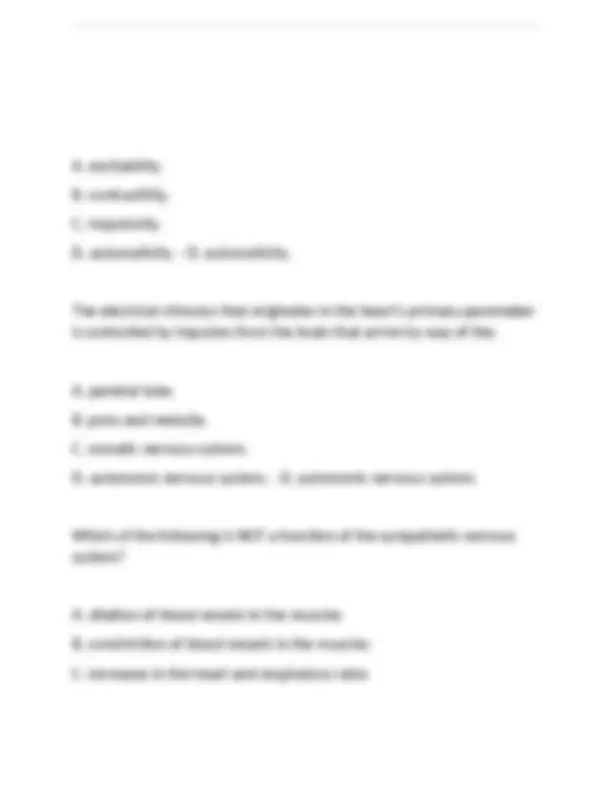 AAOS EMT Chapter 16 Cardiovascular Emergencies exam.docx | Exams Nursing | Docsity