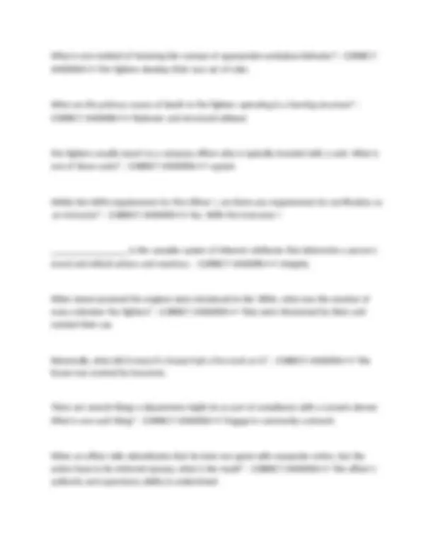 Fire Officer 1&2- Exam Prep 1-6- Dr. Ben Hirst Questions With Correct ...