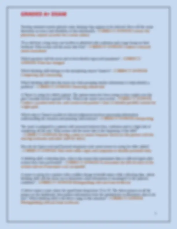 NUR 155 STUDY EXAM 1 QUESTIONS AND 100% APPROVED CORRECT ANSWERS GRADED ...