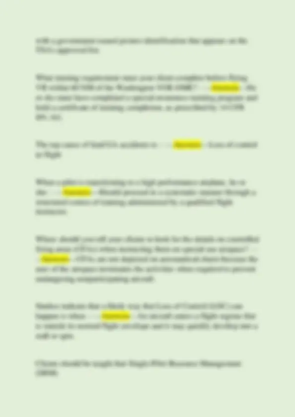 Sporty CFI Test Questions and Answers: Aviation Study Guide 2025/2026 ...