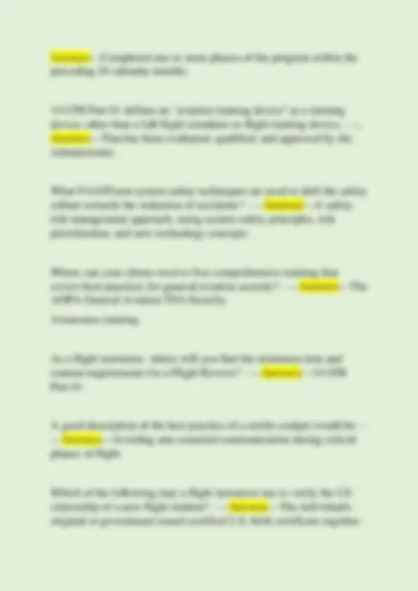 Sporty CFI Test Questions and Answers: Aviation Study Guide 2025/2026 ...