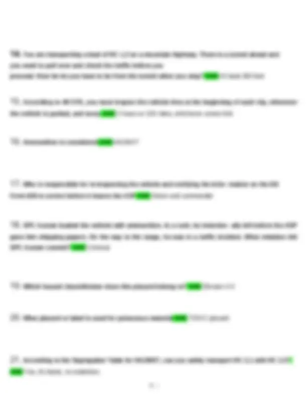 Hazmat Familiarization And Safety In Transportation | Exams Advanced ...