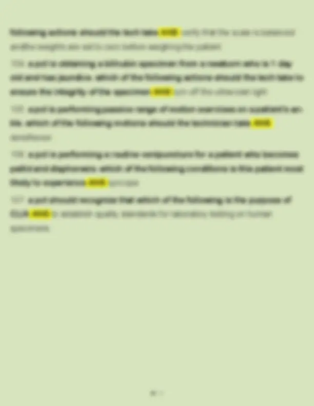 2025 PCT NHA EXAM PRACTICE QUESTIONS AND ANSWERS | Exams Nursing | Docsity