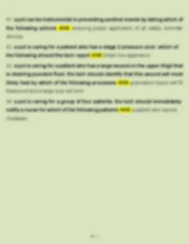 2025 PCT NHA EXAM PRACTICE QUESTIONS AND ANSWERS | Exams Nursing | Docsity