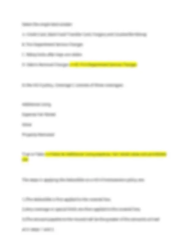 State Farm Fire Independent Policy Exam Questions and Answers| Latest ...