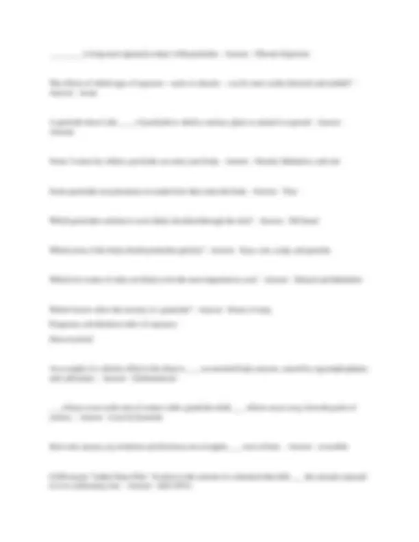 Texas Pesticide Applicators General Standards Exam Questions and ...