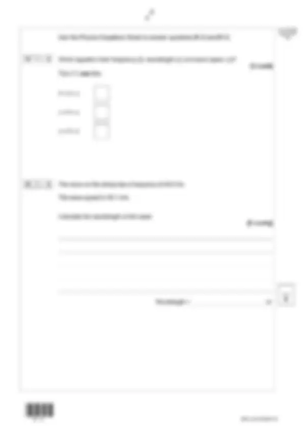 Actual 2024 AQA GCSE COMBINED SCIENCE: TRILOGY 8464/P/2H Physics Paper ...