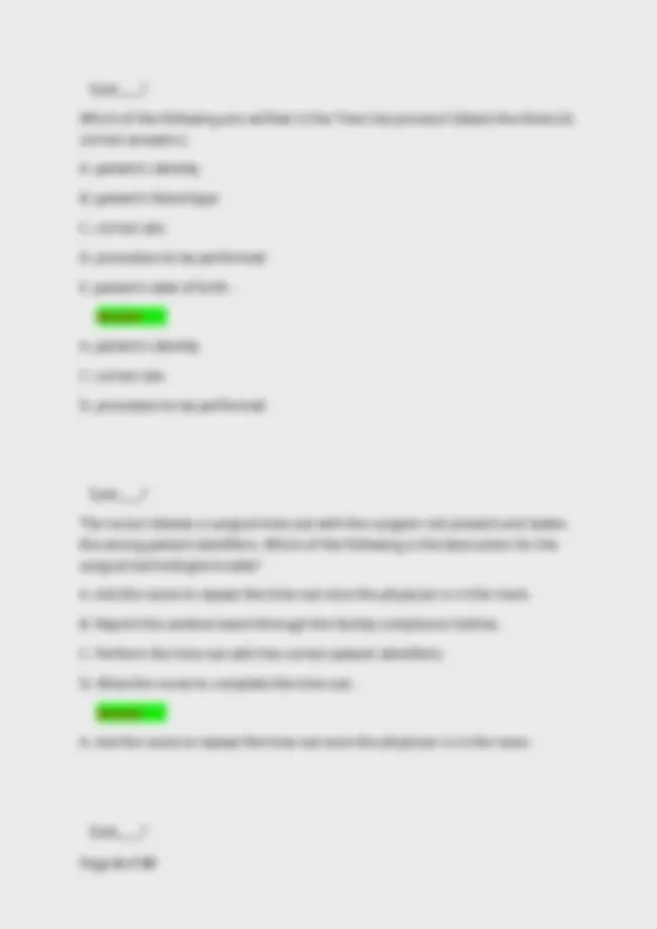 NCCT Surgical Tech Practice / Q-Bank / Complete Accurate Quizzes with ...