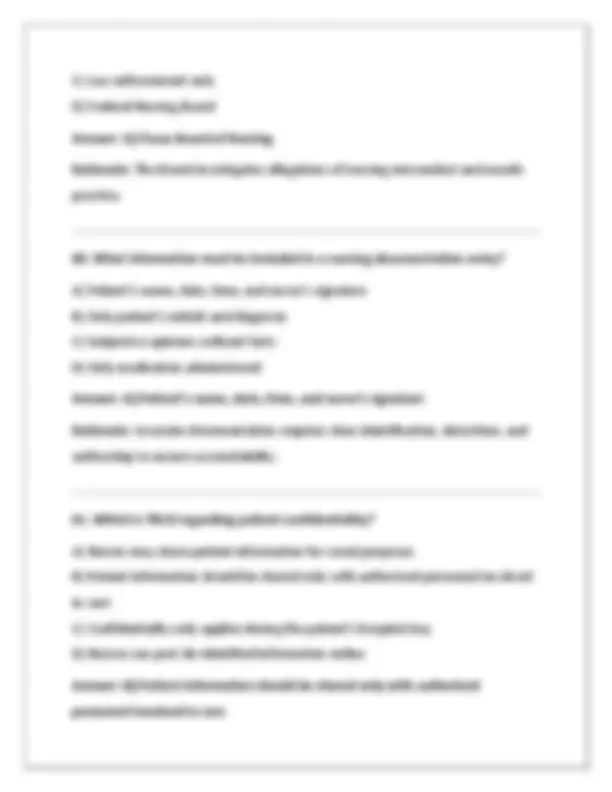 TEXAS NURSING JURISPRUDENCE EXAM QUESTIONS AND CORRECT DETAILED ANSWERS ...