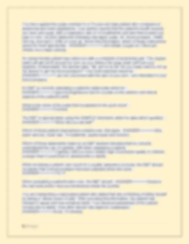 EMT CHAPTER 11 study material | Exercises Medicine | Docsity