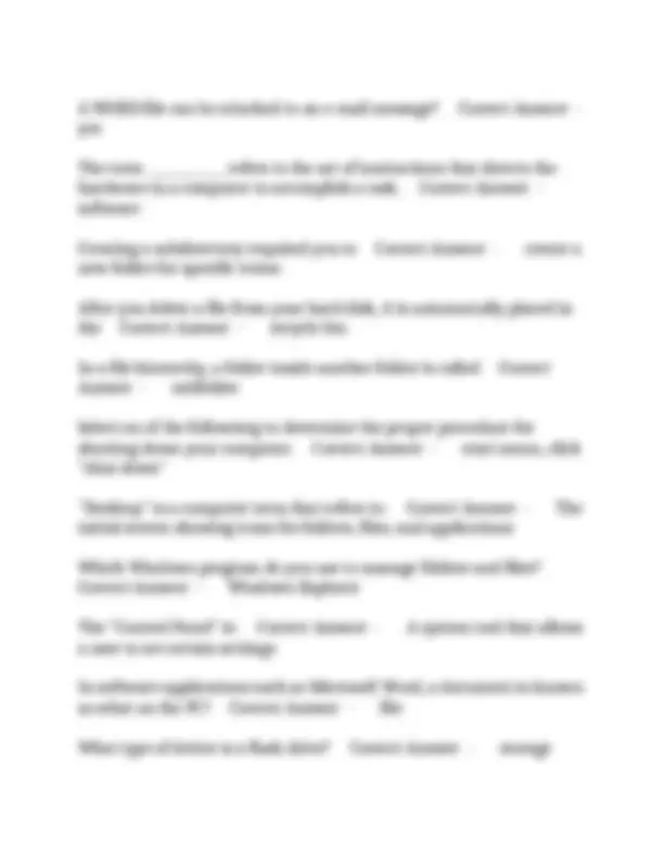 Computer Skills Placement Test - Questions With Detailed Solutions ...