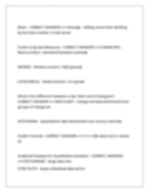 C784 Statistics FULL COURSE REVIEW questions with answers | Exams ...