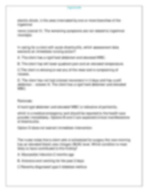 HESI MED SURG EVOLVE ELSEVEIR EXAM WITH VERIFIED ANSWERS AND WELL EXPLAINED RATIONALES | Exams ...