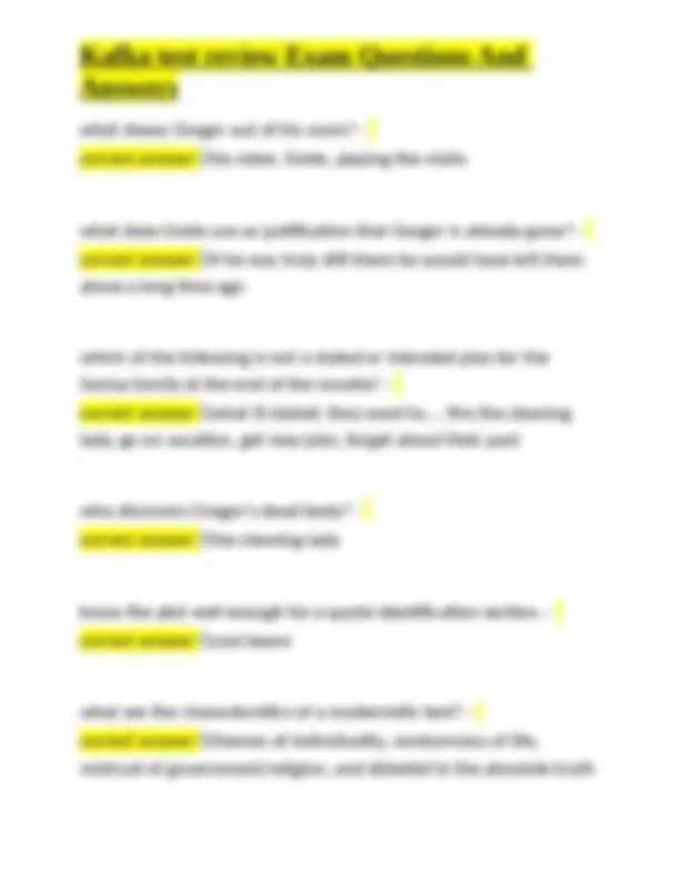 Kafka's 'The Metamorphosis': Exam Q&A on Existentialism and Modernism ...