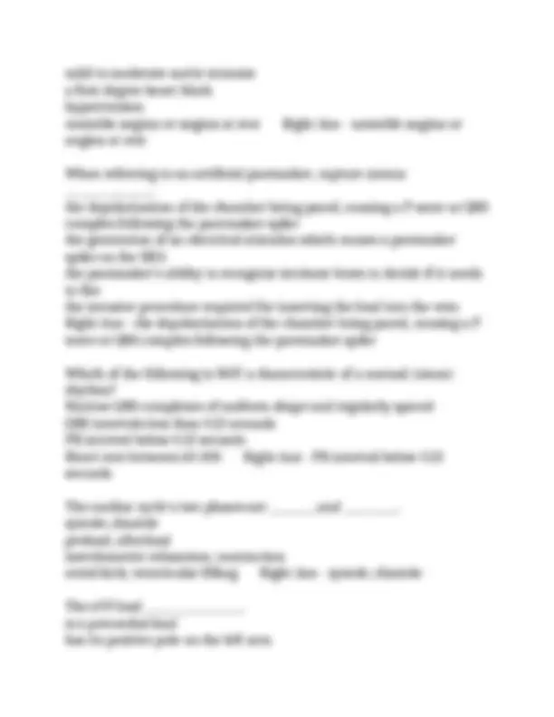 EKG Final Exam Questions and Answers: Cardiac Rhythms and ...