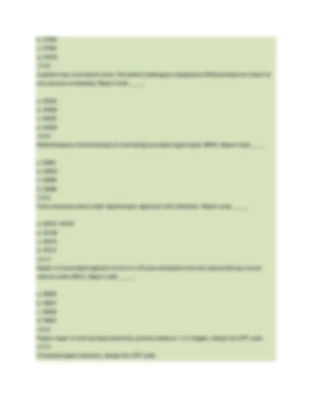 Medical Coding Quiz: CPT Code Practice | Exams Health sciences | Docsity