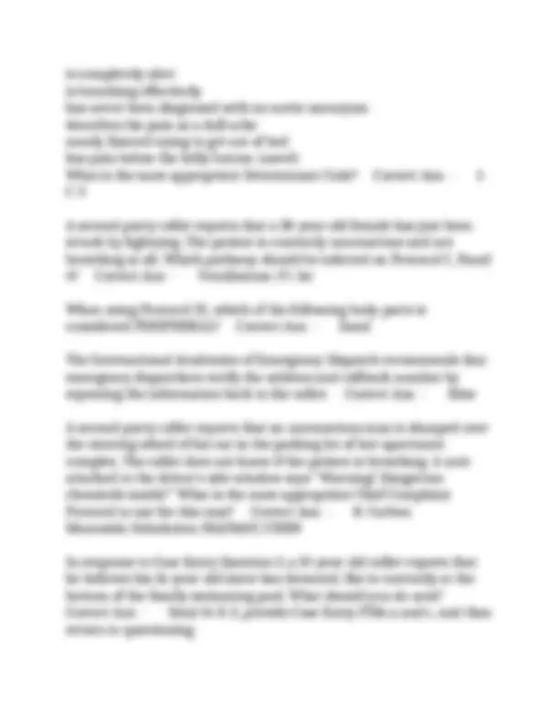 EMD Recertification Exam: Emergency Dispatch Protocols and Solutions ...