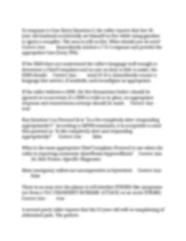 EMD Recertification Exam: Emergency Dispatch Protocols and Solutions ...