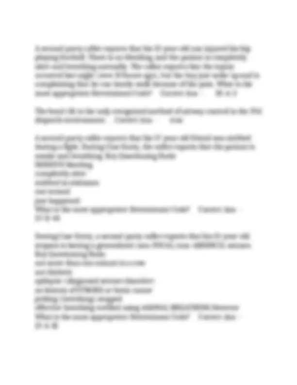 EMD Recertification Exam: Emergency Dispatch Protocols and Solutions ...