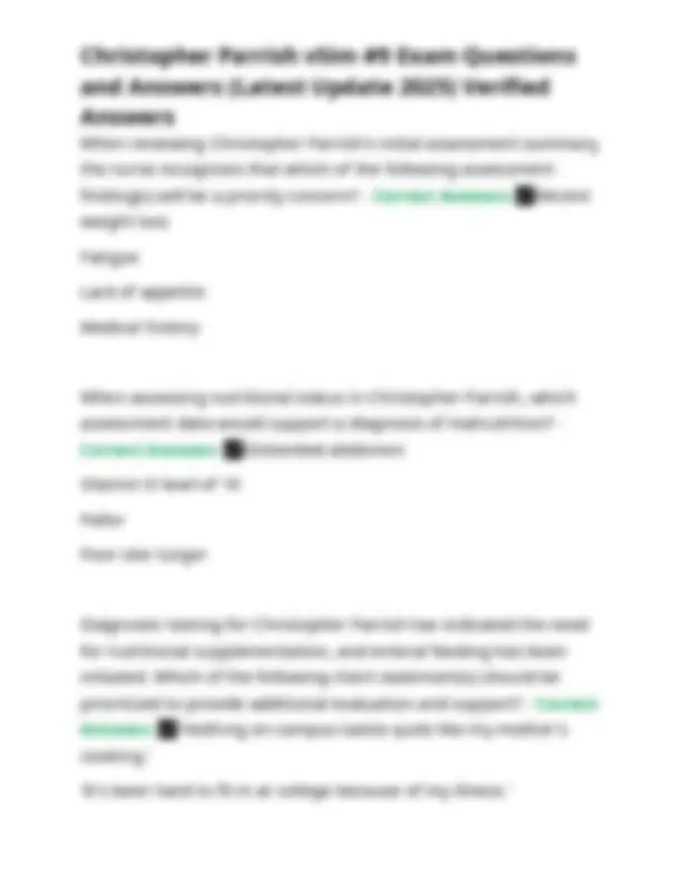 Christopher Parrish vSim #9 Exam Questions and Answers (Latest Update ...