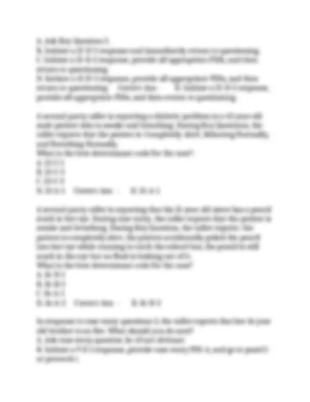 EMD Self-Assessment: Questions With Focused Solutions | Exams Nursing ...
