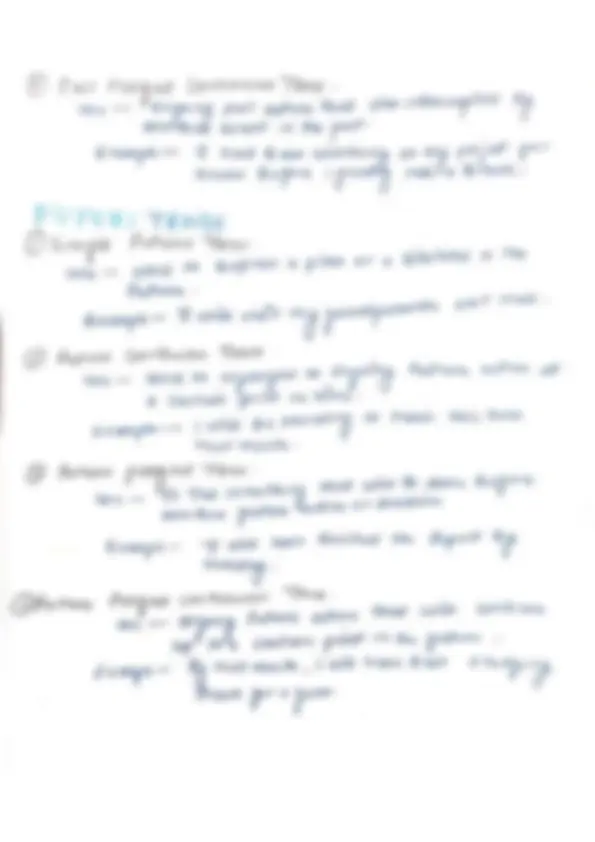 English grammar tenses short notes | Summaries English | Docsity