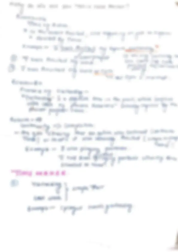 English grammar tenses short notes | Summaries English | Docsity