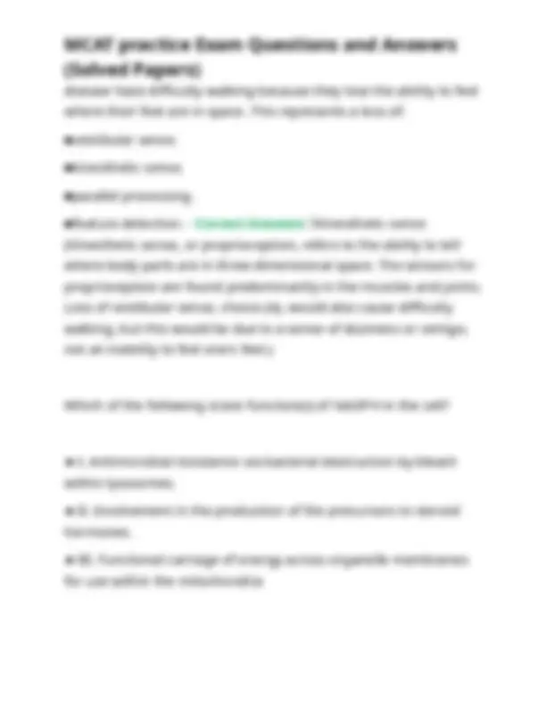 MCAT practice Exam Questions and Answers (Solved Papers) | Exams ...