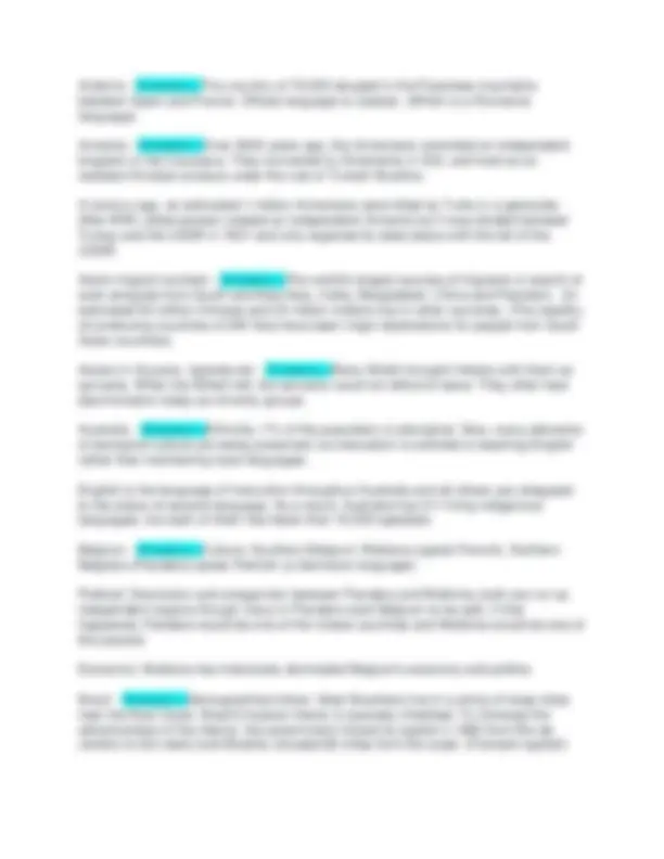 AP Human Geo Country Case Studies 2024/2025 | Exams Geology | Docsity