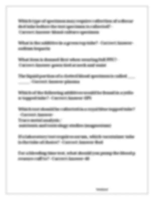 AMCA Phlebotomy Certification Prep Exam With 100% Correct And Verified ...